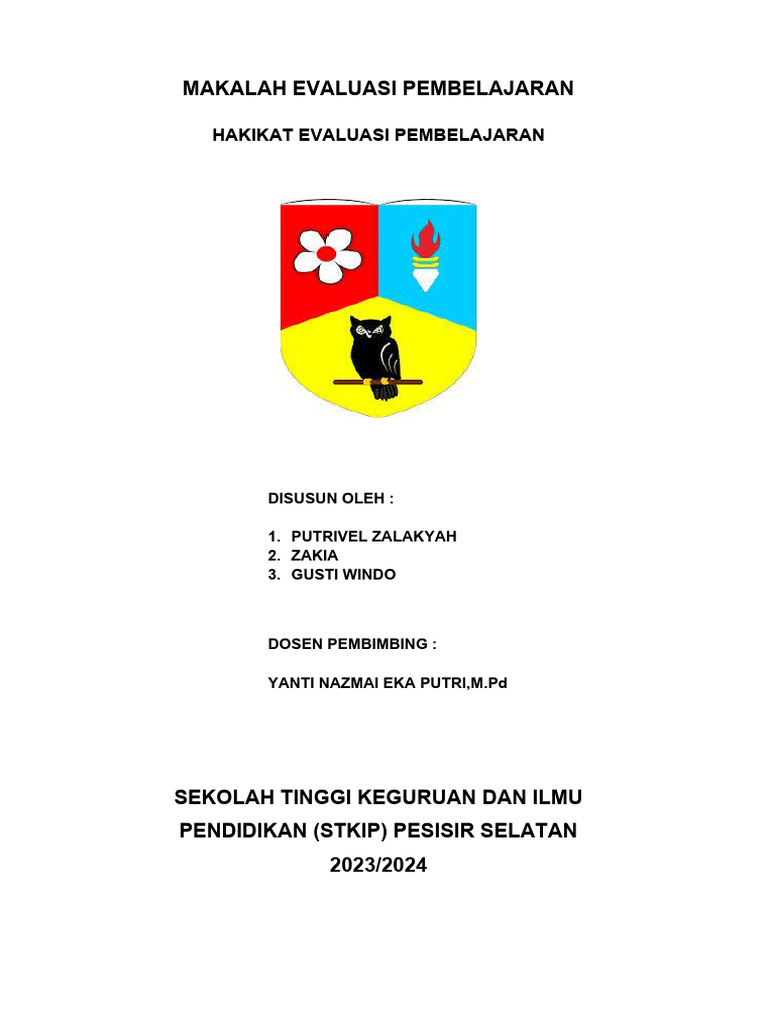 Makalah Evaluasi Pembelajaran | PDF