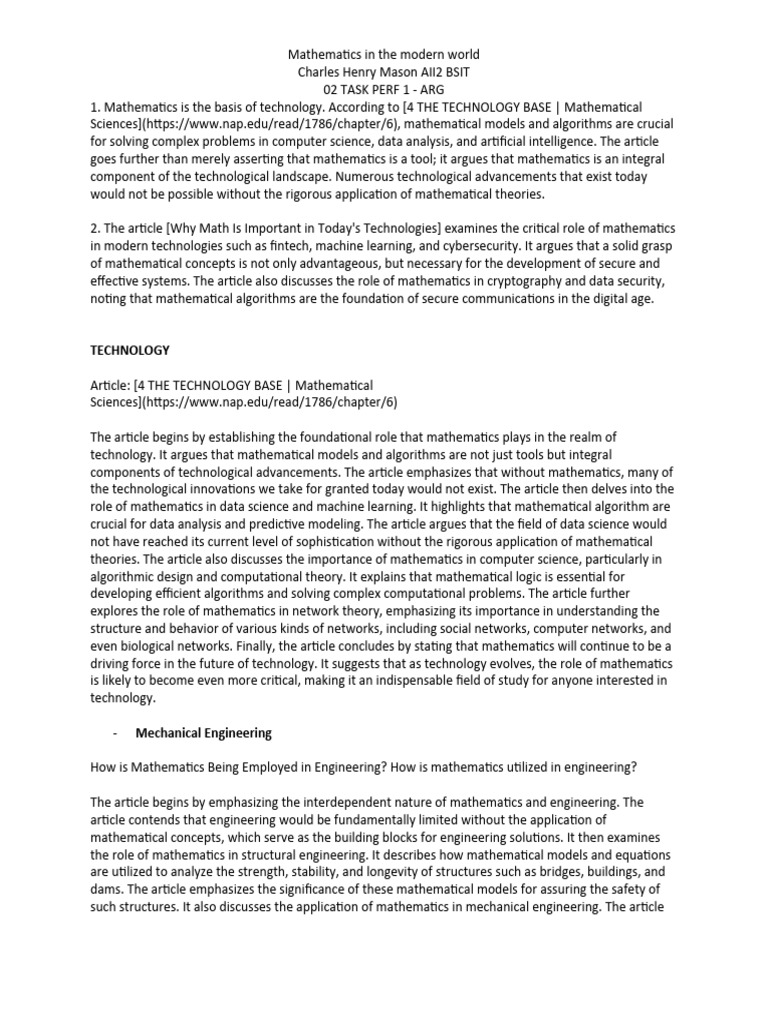 Mason - Math 03 Activity | PDF | Mathematics | Engineering