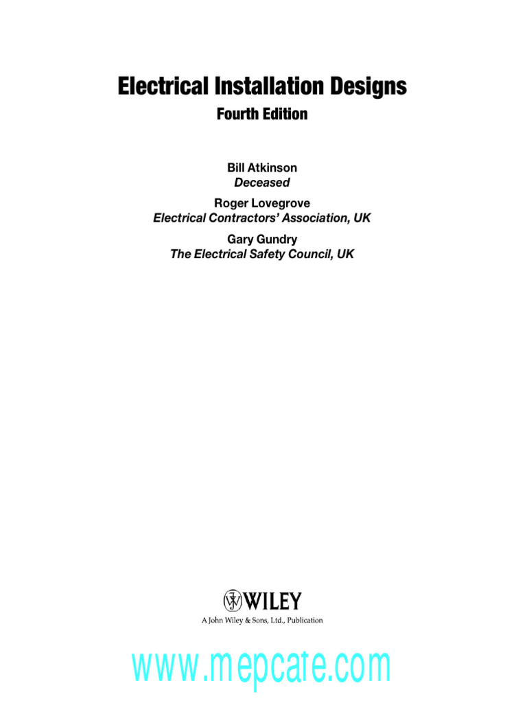 Pages From Pages From Electrical Installation Designs Fourth Edition by Bill Atkinson and Roger ...