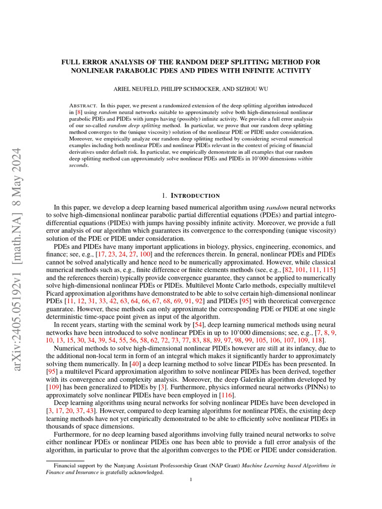 Bstract | PDF | Partial Differential Equation | Artificial Neural Network