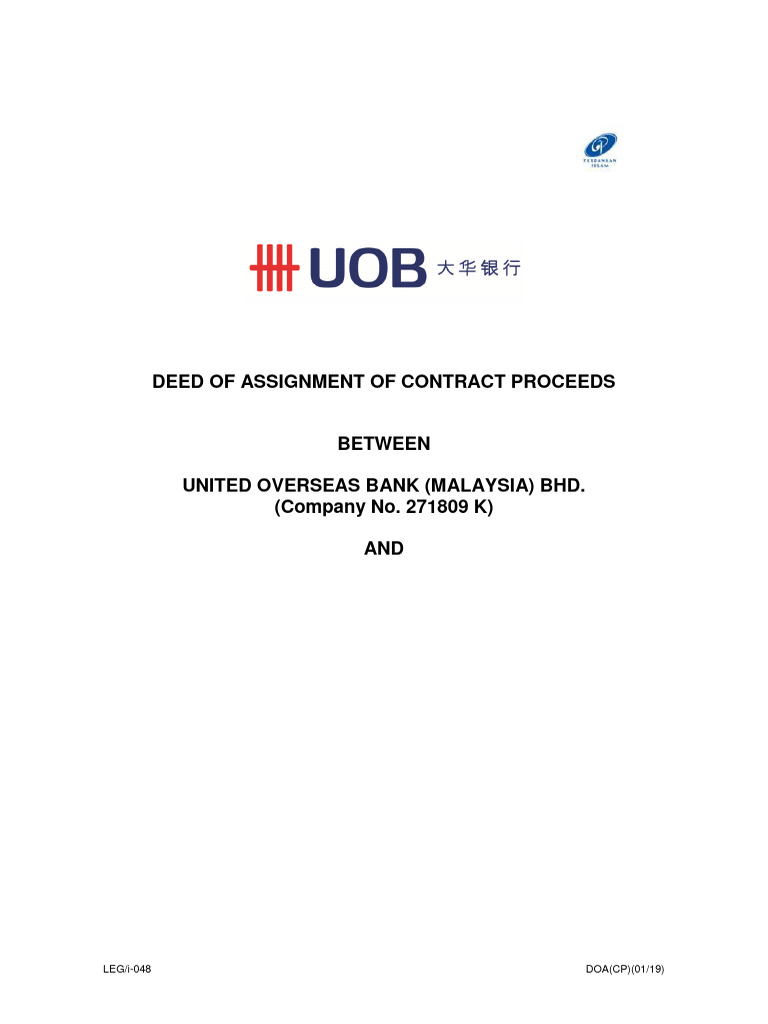 LEGi 048 DOA Contract Proceeds | PDF | Assignment (Law) | Lease