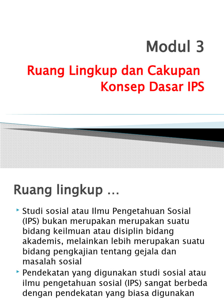 PPT. Modul 3. Konsep Dasar IPS | PDF