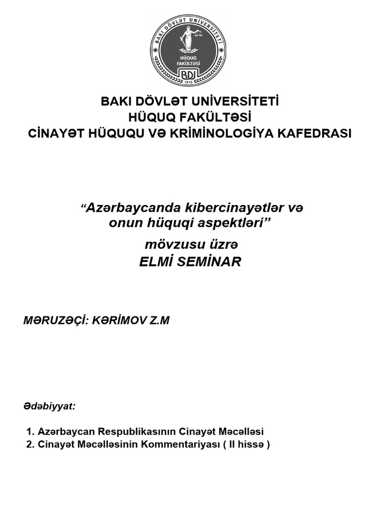 Kiber Cinayətlər | PDF