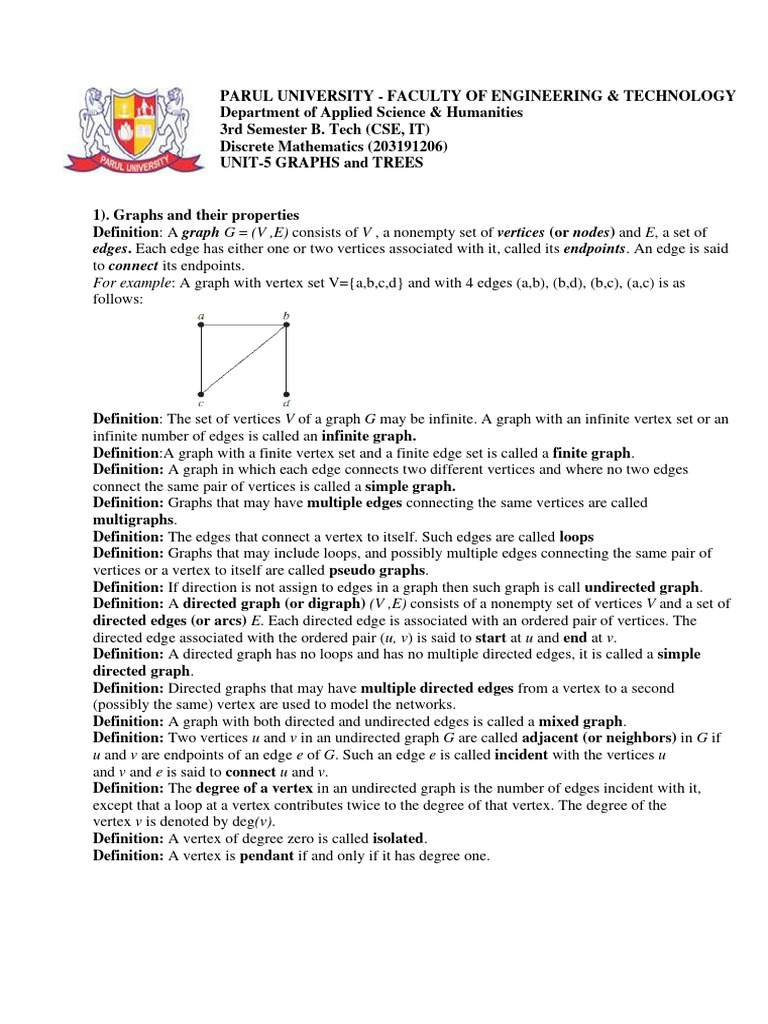 Unit 5 | Download Free PDF | Vertex (Graph Theory) | Discrete Mathematics
