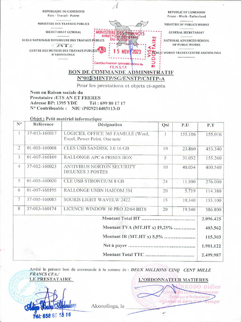 Bca Ets An Et Freres 2 | PDF