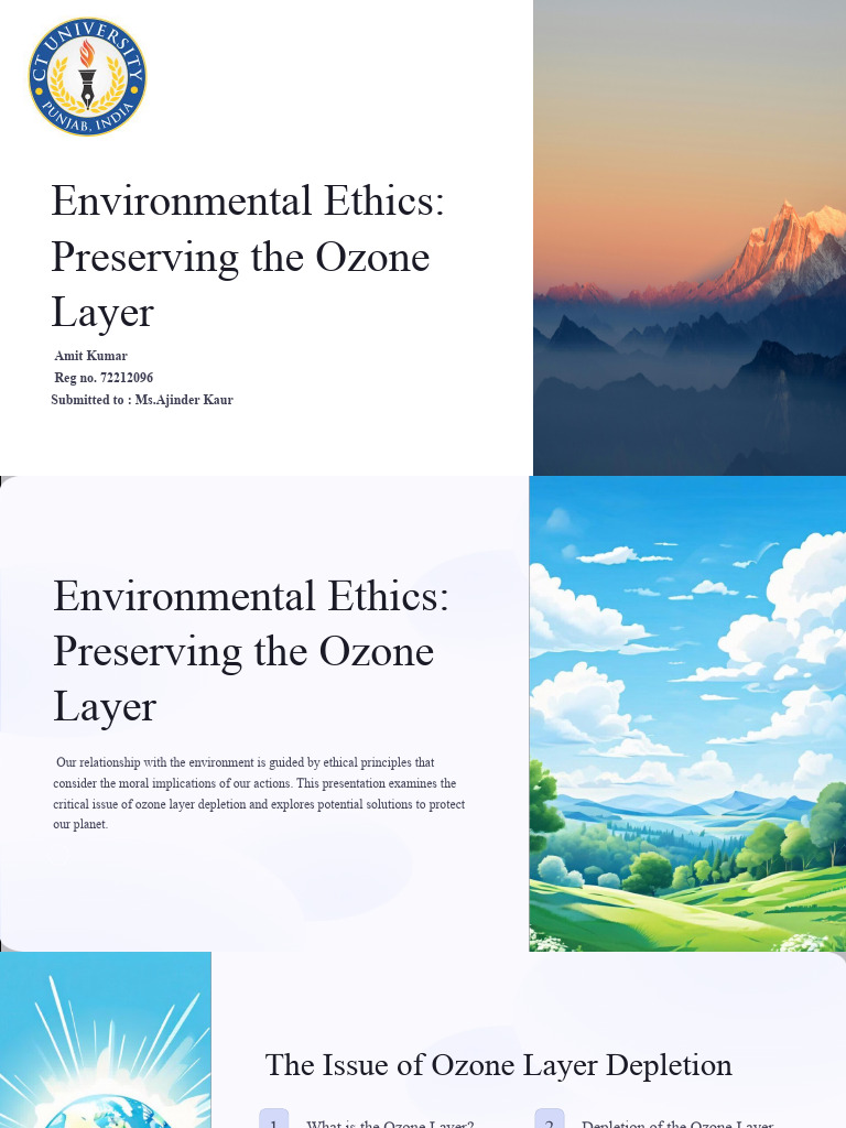 Evs Amit Assignment | PDF | Ozone Depletion | Chlorofluorocarbon