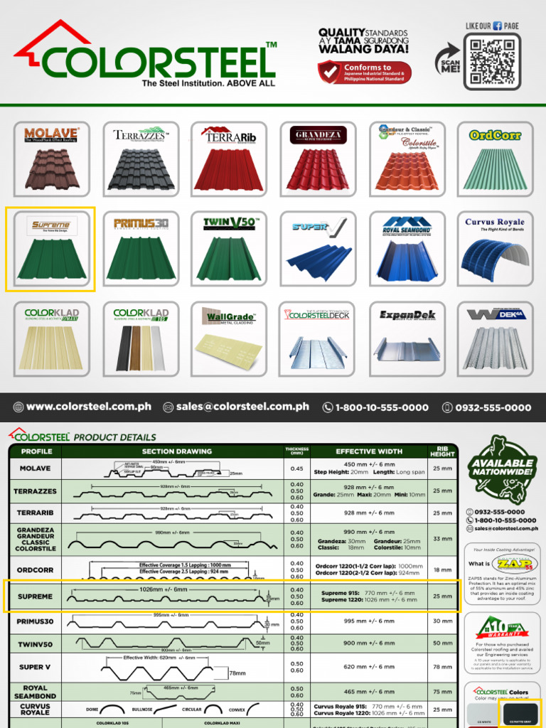 COLORSTEEL METAL ROOFING (Brochure) | PDF