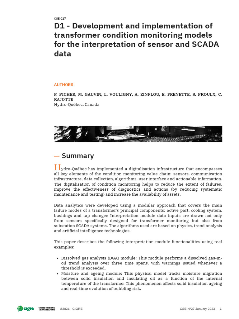 CSE 27 d1 Development and Implementation of Transformer Condition ...