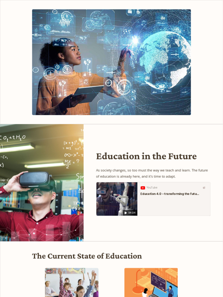 Education in The Future (New) | PDF | Learning | Educational Technology