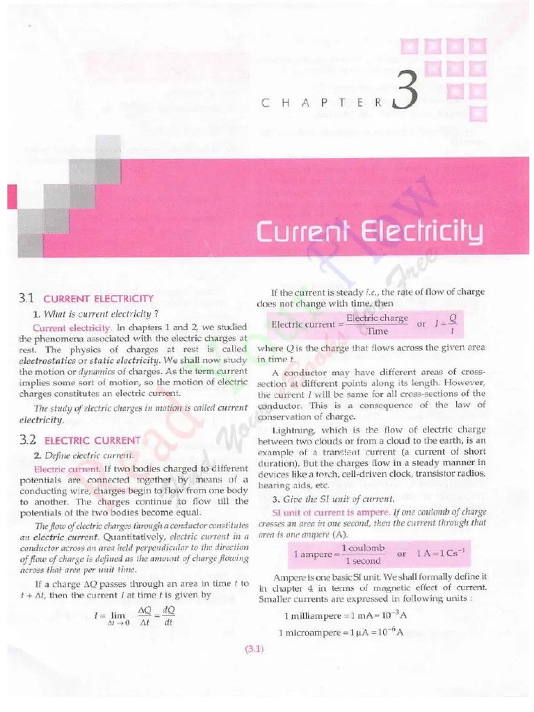 Lesson 3 Current Electricity Notes SL Aurora | PDF