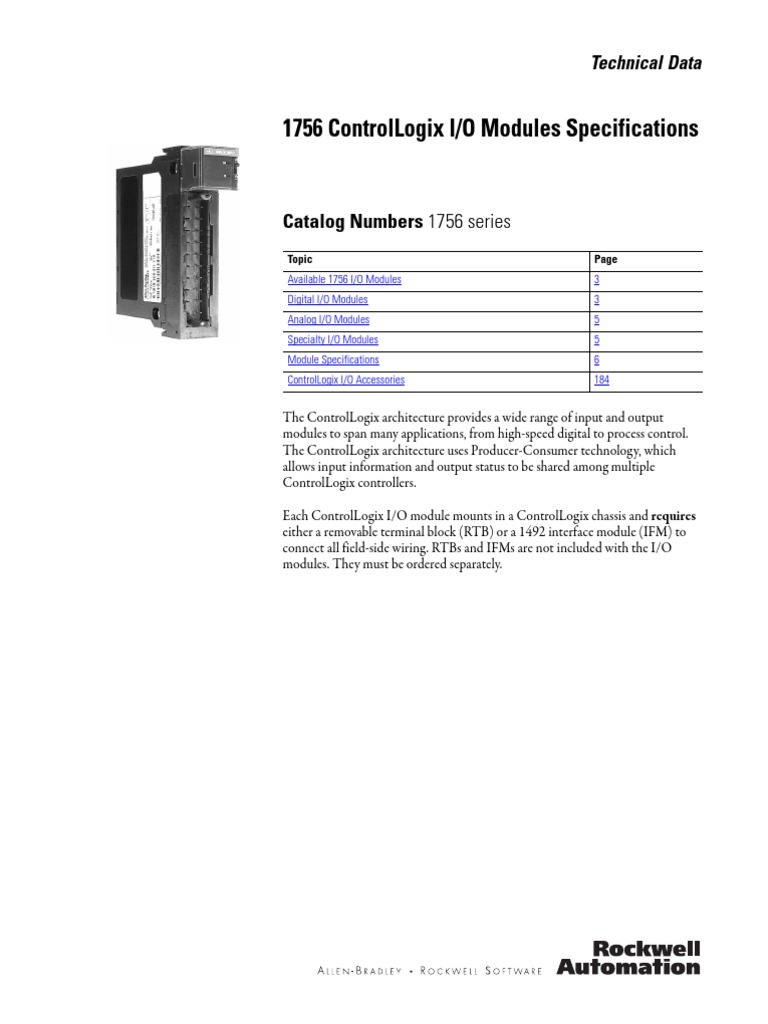 Control Logix Modulos I - O Todos - 1756-Td002 - En-E | PDF | Insulator ...