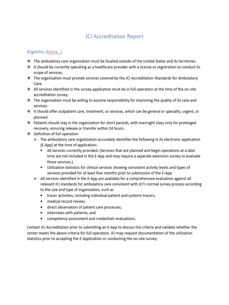 Updated Jci Version | PDF | Joint Commission | Patient