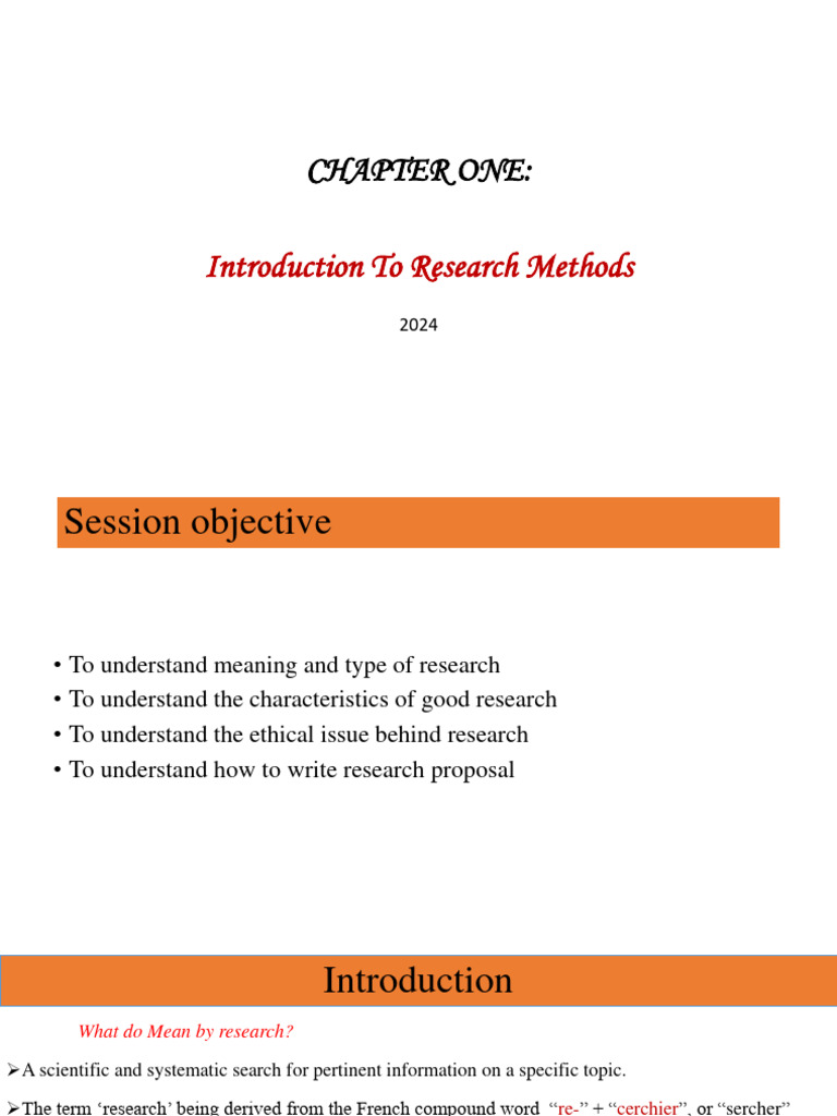 Chap 1 | PDF | Methodology | Scientific Method