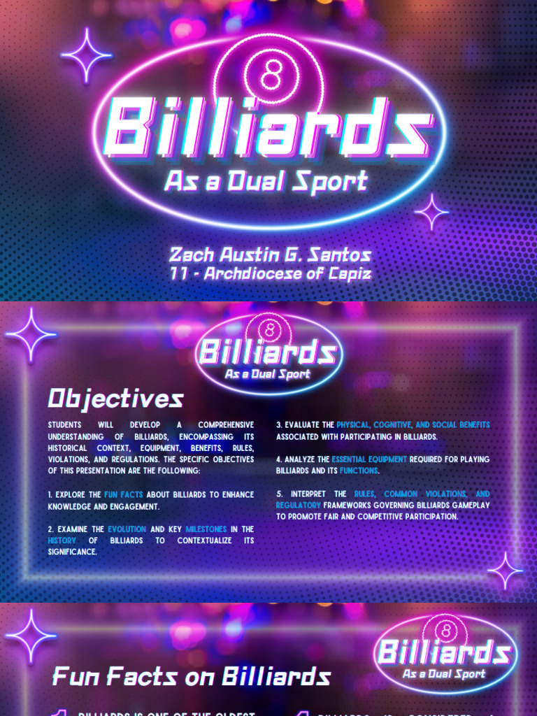 Billiards: History, Benefits, and Rules | PDF | Cue Sports | Pool (Cue Sports)