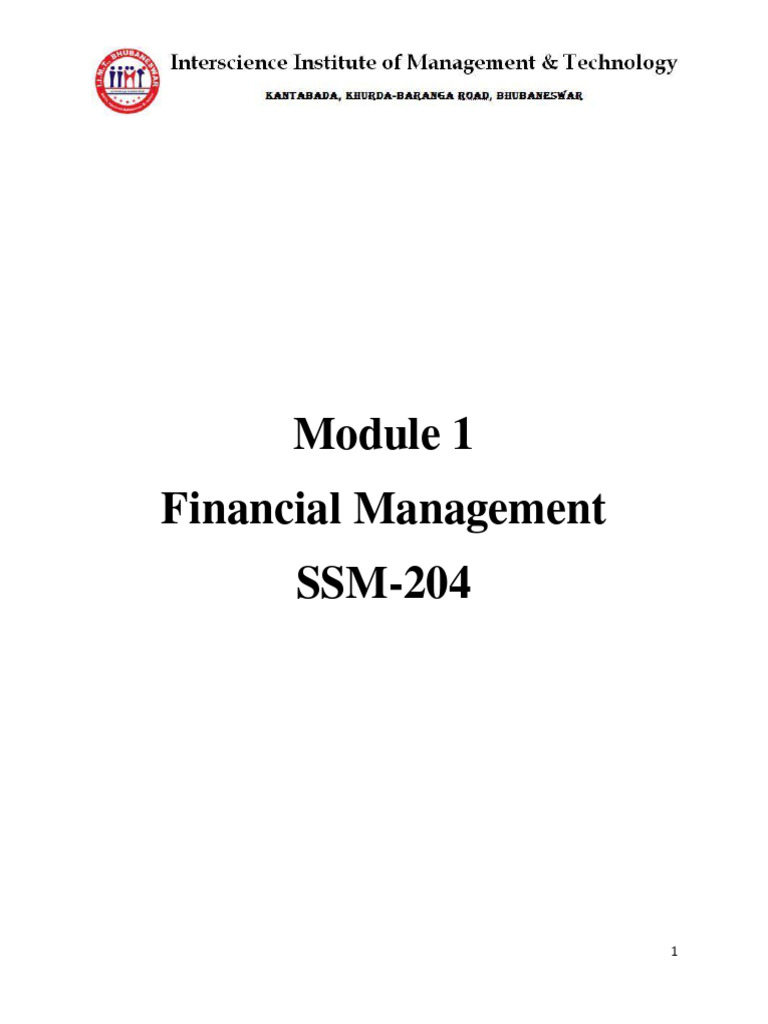 FM - Module 1 | Download Free PDF | Stocks | Financial Markets