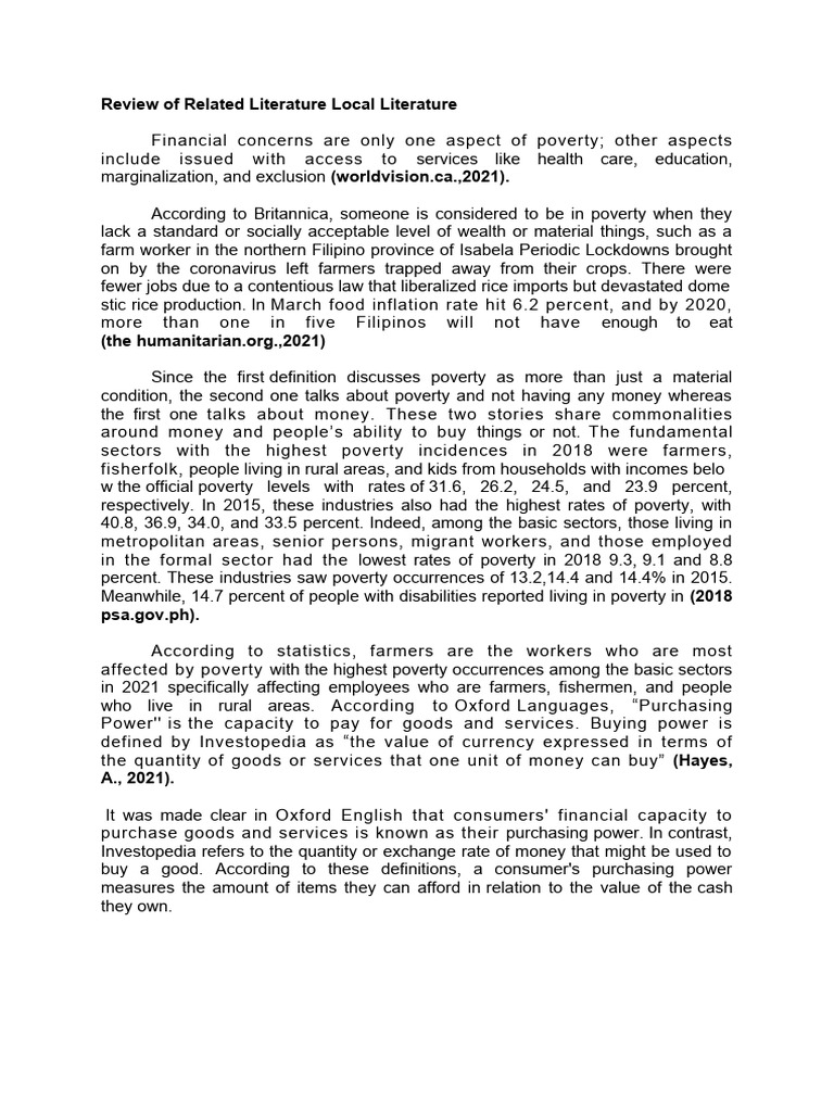 Review of Related Literature Local Literature | Download Free PDF ...