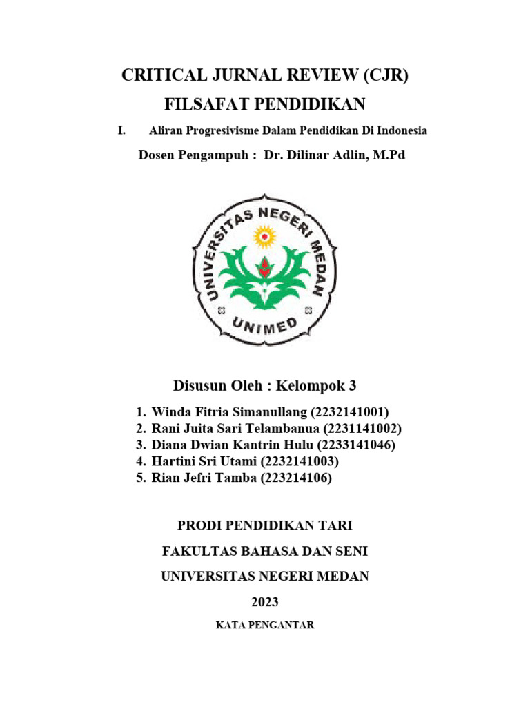 CJR KELOMPOK 3 FILSAFAT PENDIDIKAN - Dox | PDF