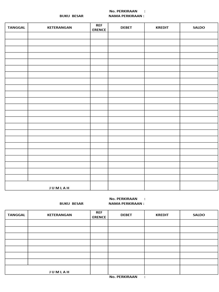 Buku Besar Bentuk Skontro | PDF | Pengelolaan Keuangan & Uang