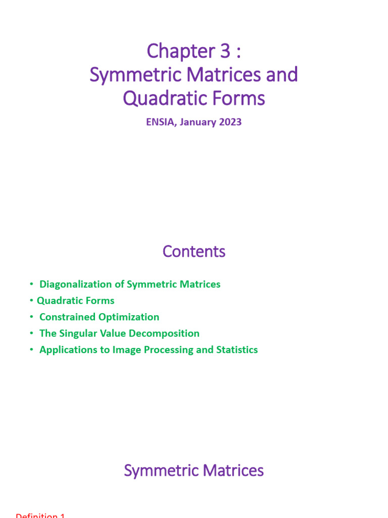 Symmetric | PDF | Eigenvalues And Eigenvectors | Matrix (Mathematics)