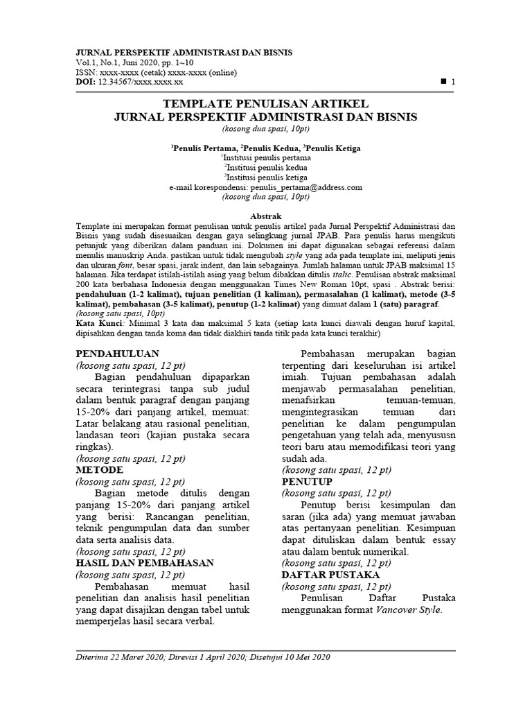 Template Jpab - New | PDF