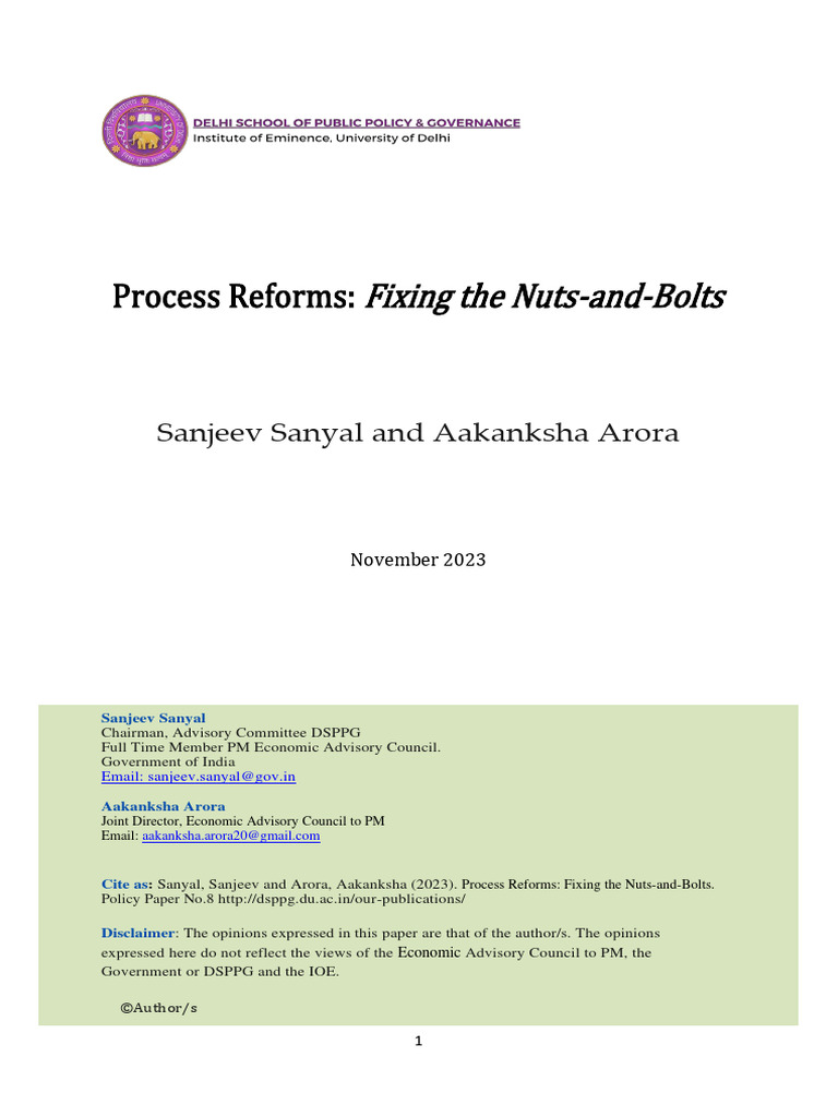 Process Reforms Working Paper Nov 2023 - Final | PDF | Mediation | Patent