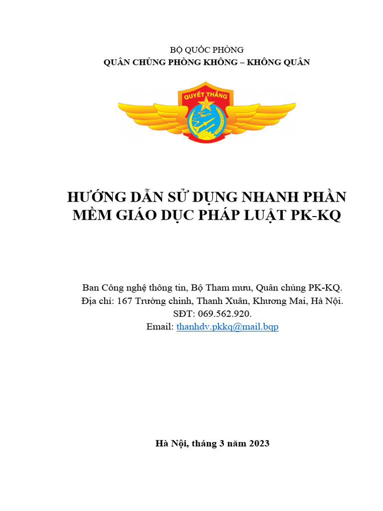 Huong Dan Su Dung Nhanh Phan Mem | PDF