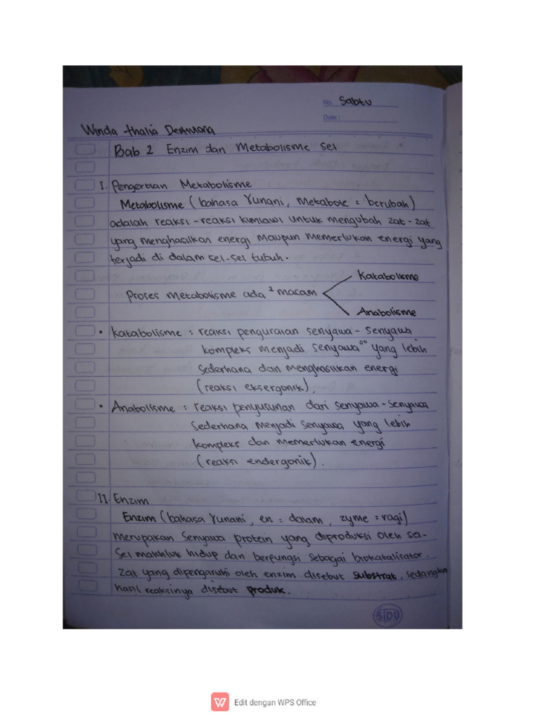 CTTN Biologi Bab 2 Winda Thalia Destiviona | PDF