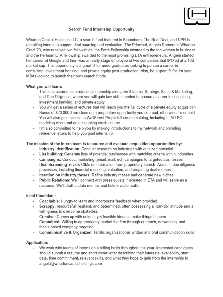 Intern JD V4 | Download Free PDF | Internship | Job Hunting