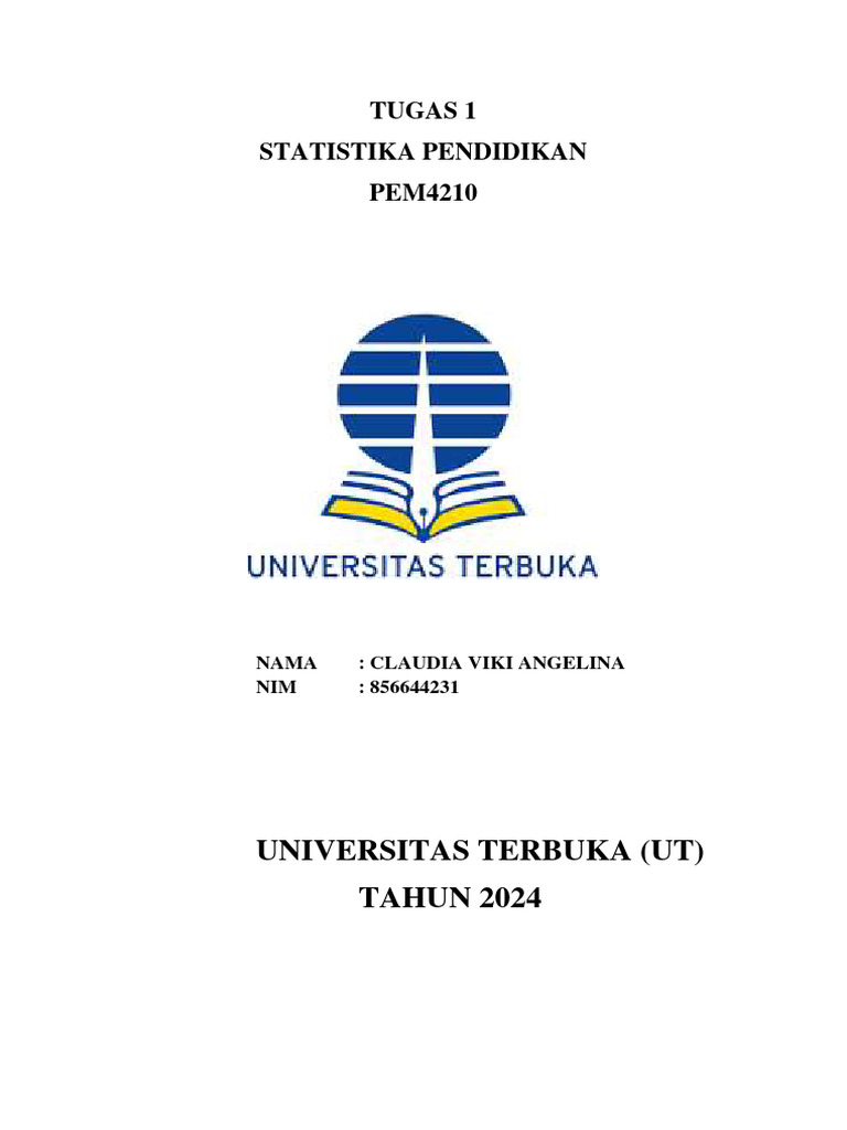 Tugas 1 Statistika Pendidikan | PDF