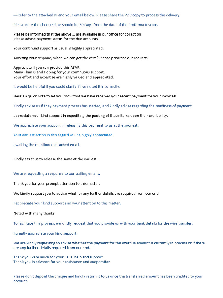 Mail Sample | PDF | Cheque | Payments