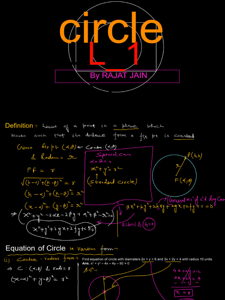 Lec-27 C3-Circle 1 | PDF
