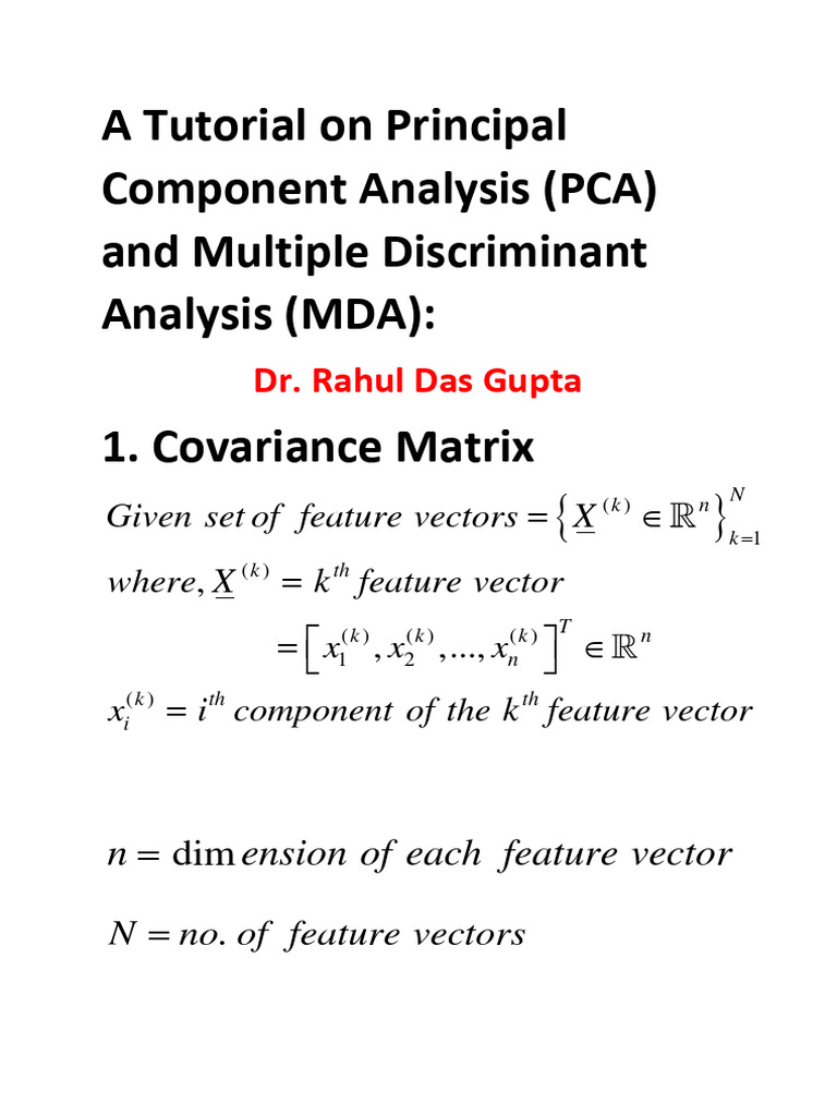 7.pca Mda | PDF | Eigenvalues And Eigenvectors | Linear Algebra