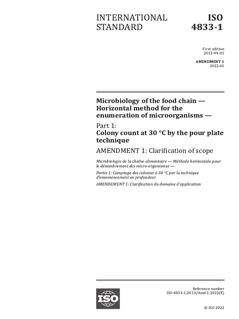 ISO 04833-1-2013 Amd1-2022 | PDF
