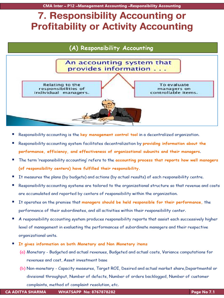 Understanding Responsibility Accounting Pdf Equity Finance