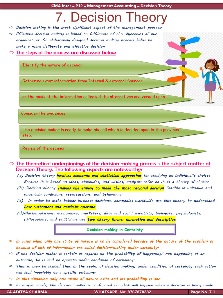 Decision Theory | PDF | Variance | Standard Deviation