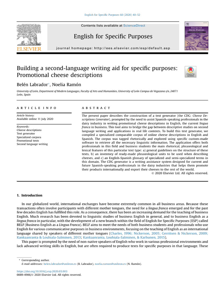 2020 - Labrador - Ramón - Building A Second Language Writing Aid For ...