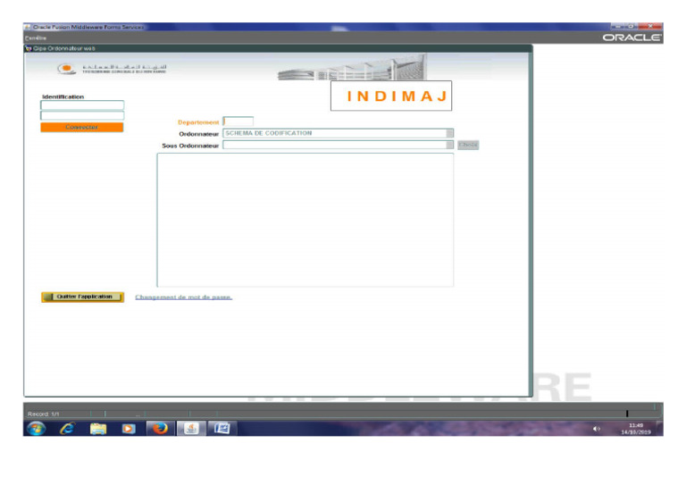 Ecran Acceuil INDIMAJ | PDF