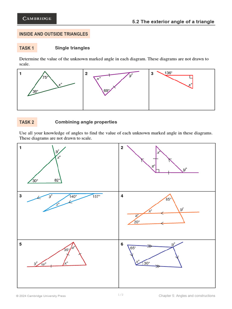 Inside and Outside Triangles | PDF | Teaching Methods & Materials