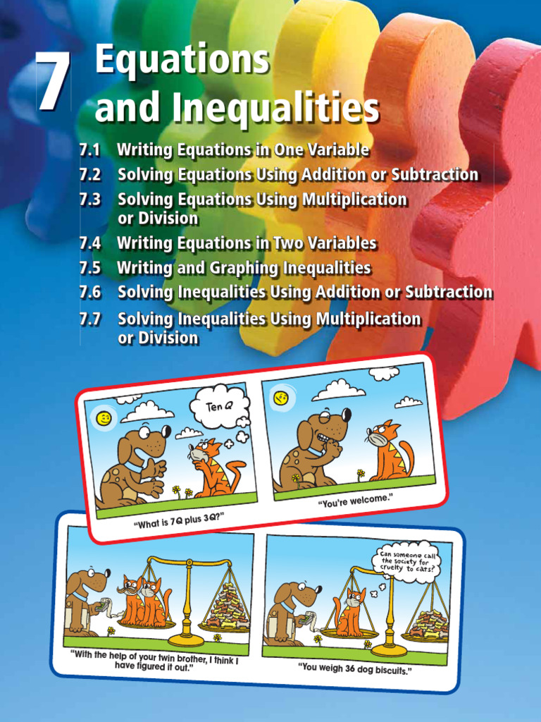 Ch. 7 Equations and Inequalities | PDF | Equations | Multiplication