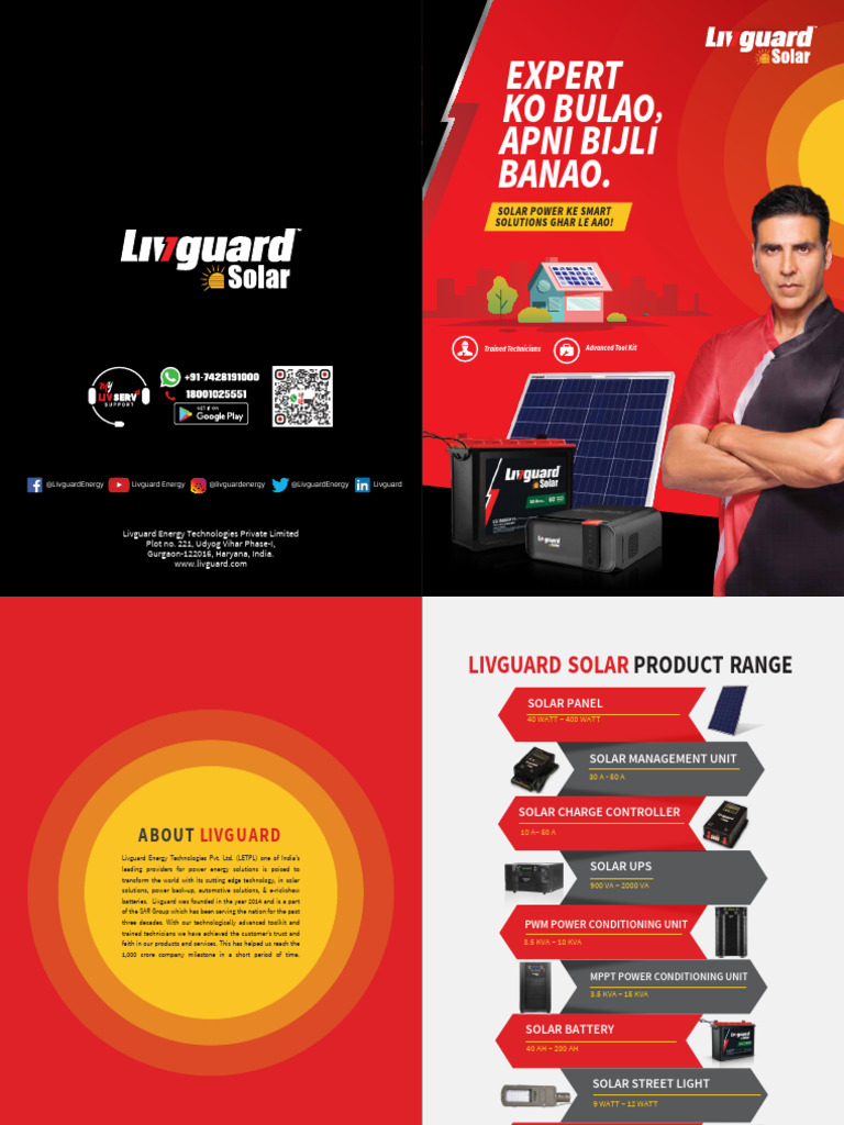 Livguard Solar Energy Solutions Overview | PDF | Battery Charger ...