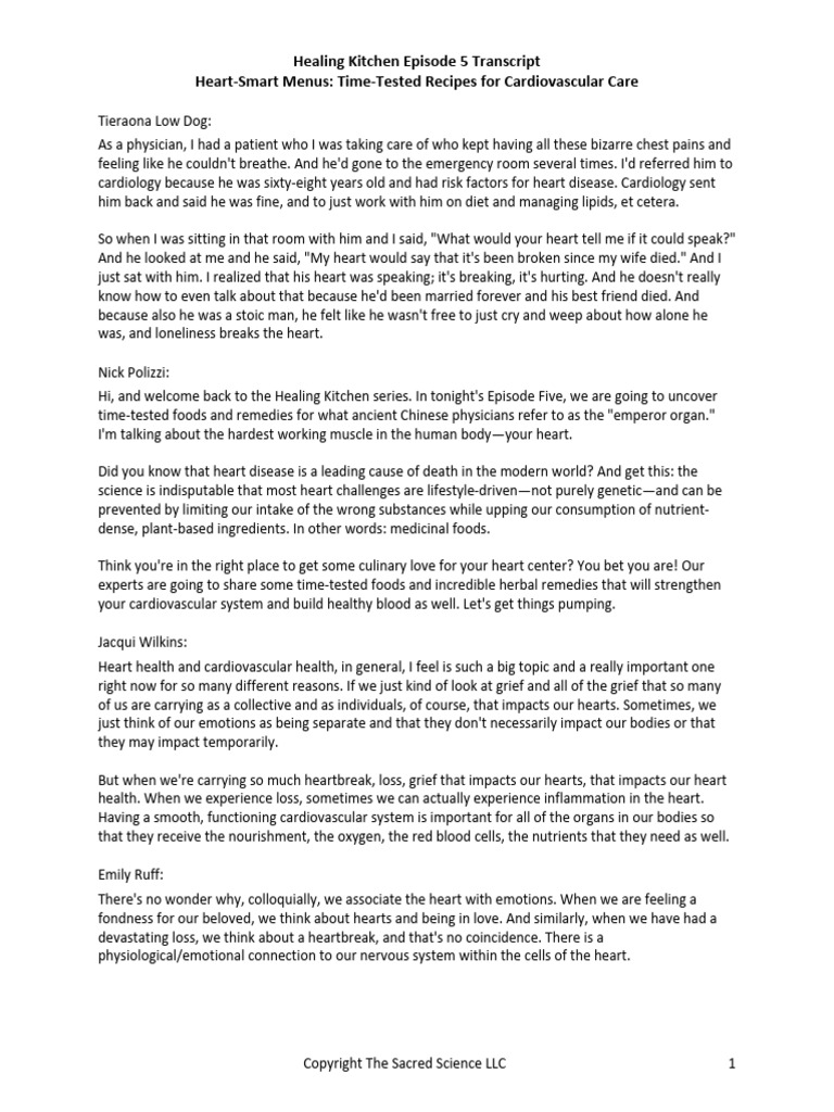 Healing Kitchen Episode 5 Transcript | PDF | Garlic | Traditional ...