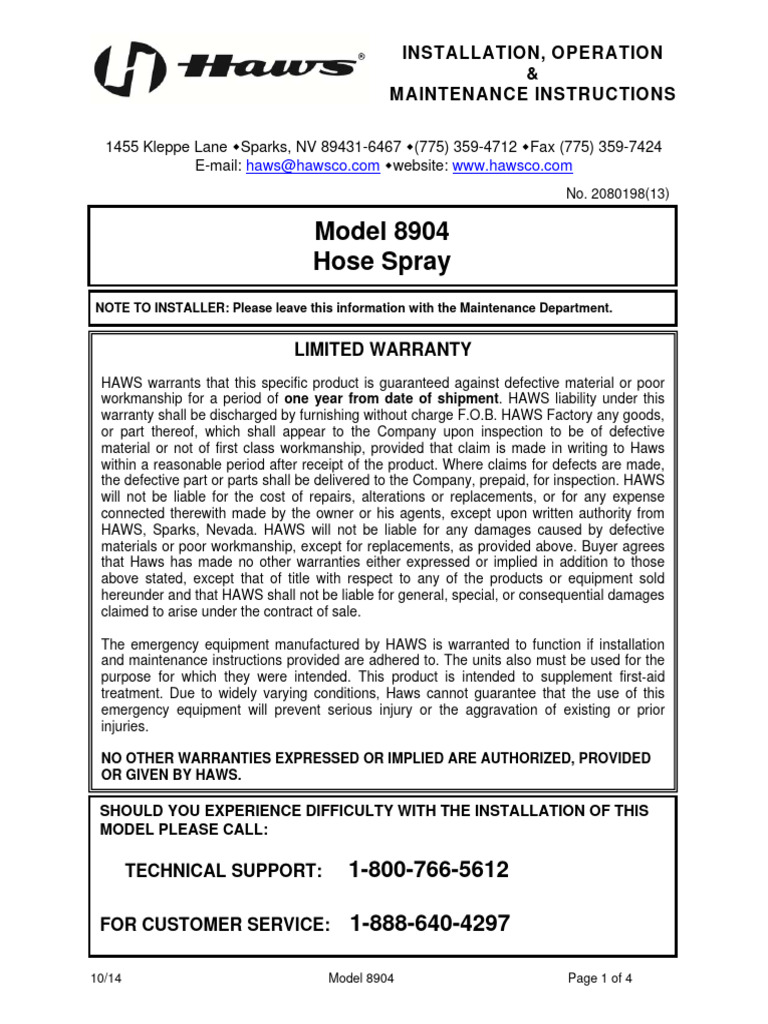 Haws 8904 AXION MSR Counter Mount Eyewash Station and Body Spray Head ...