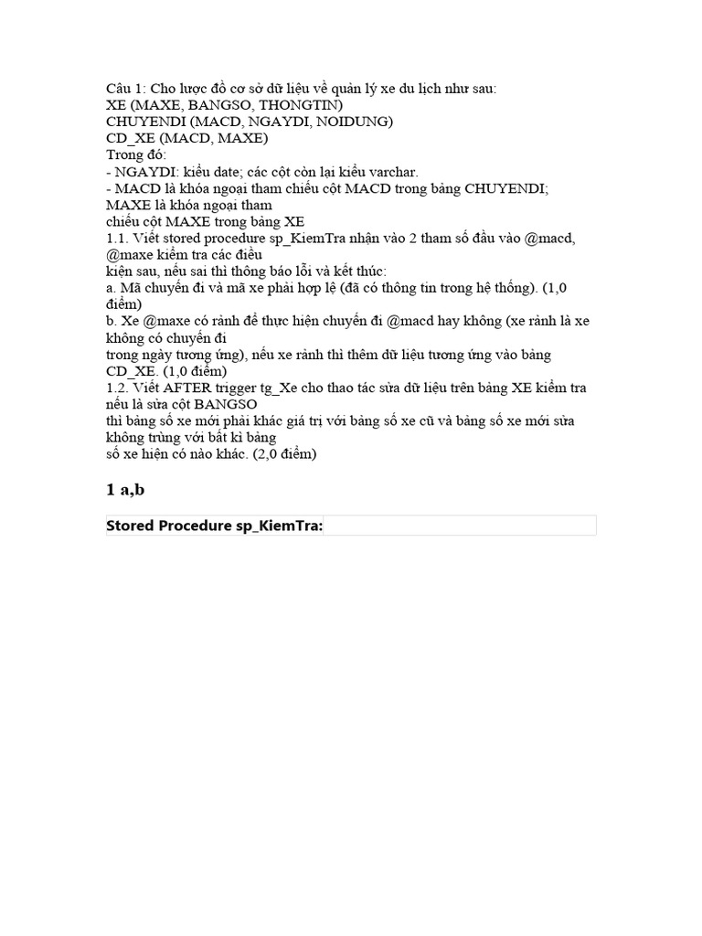 csdl ôn tập | PDF