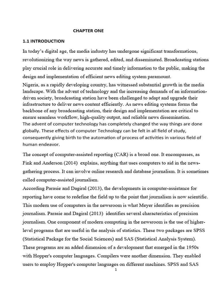 Nedu Project Work 1 - 5 Completed | PDF | News | Newspapers