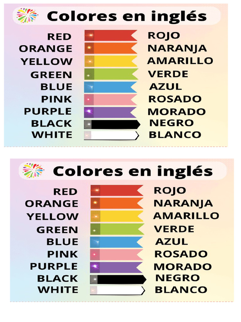 Colores en Inglés | PDF