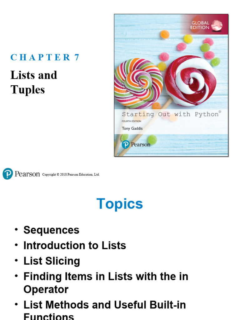 Gaddis Python 4e Chapter 07 PPT - combinedForLesson4 | PDF | Parameter (Computer Programming ...