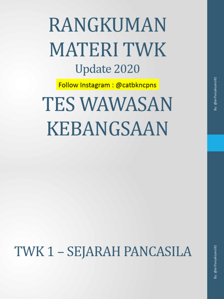Rangkuman Materi TWK 2023 | PDF
