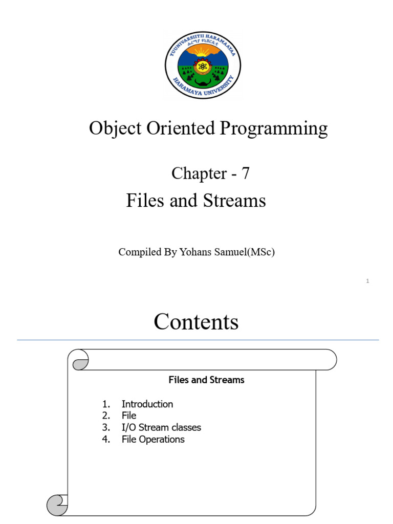 Chapter 7 Files and Streams | PDF | Computer File | Input/Output Chapter 7 Files and Streams | PDF | Computer File | Input/Output
