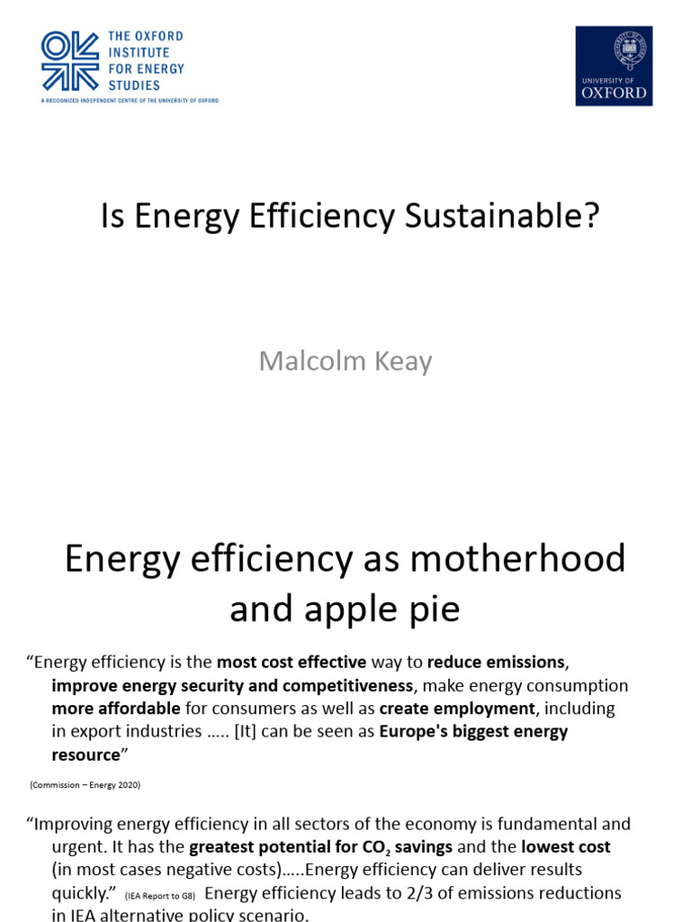 Energy Efficiency and Sustainability Issues | PDF | Efficient Energy ...