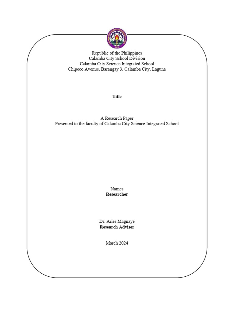 Cover Page Template | PDF